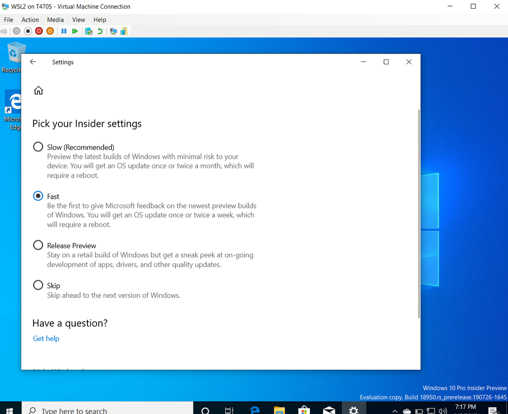 Visual Guide to Trying WSL2 on Hyper-V