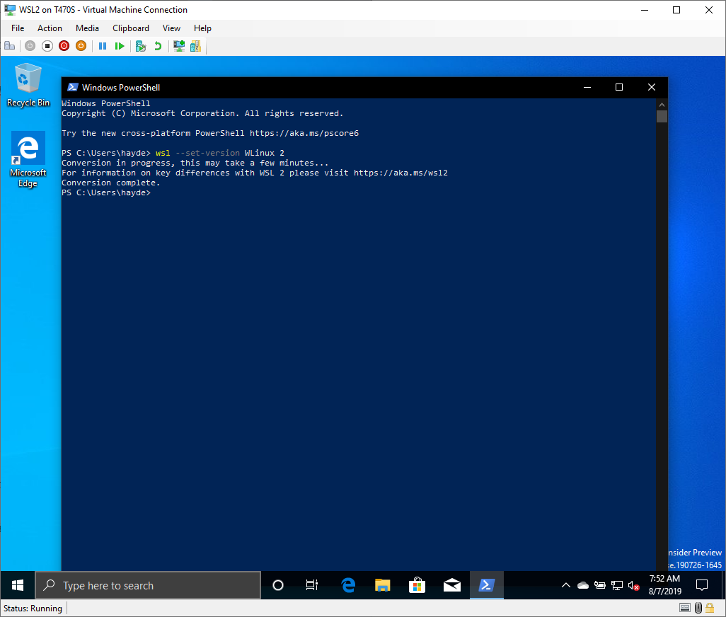 Visual Guide to Trying WSL2 on Hyper-V