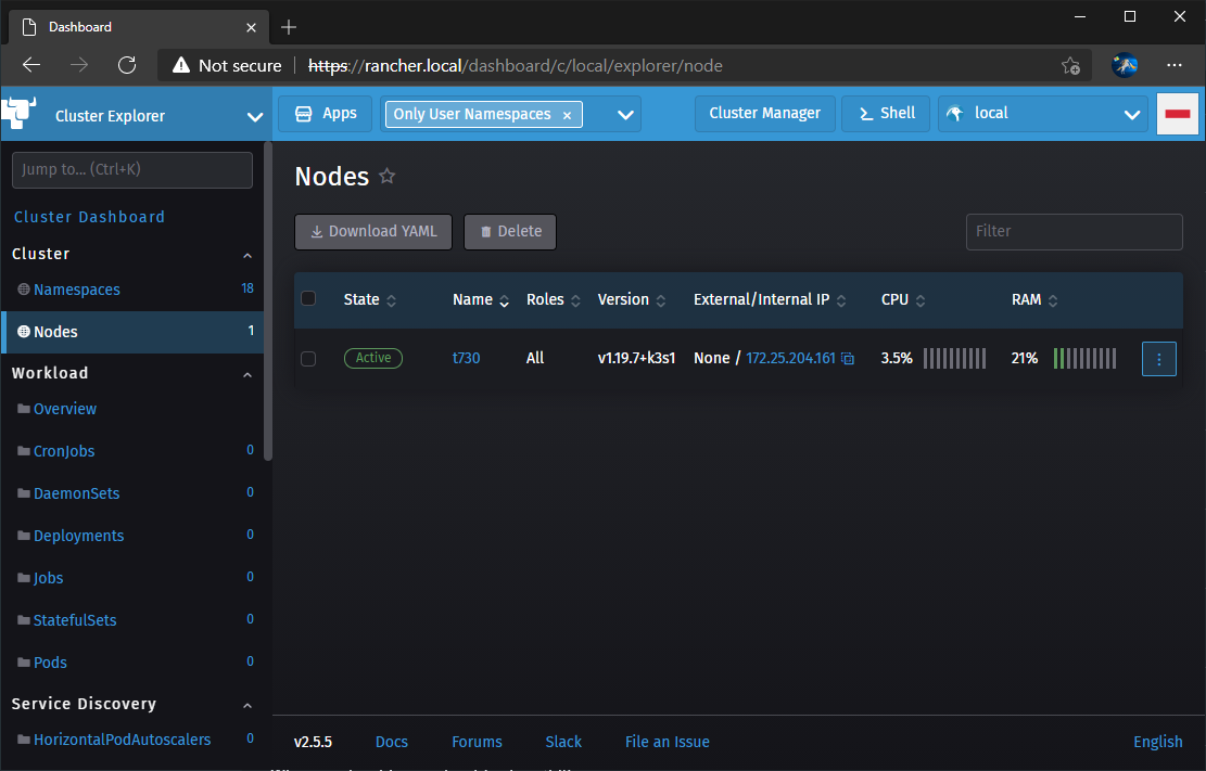 Deploying Rancher on k3s on WSL 2