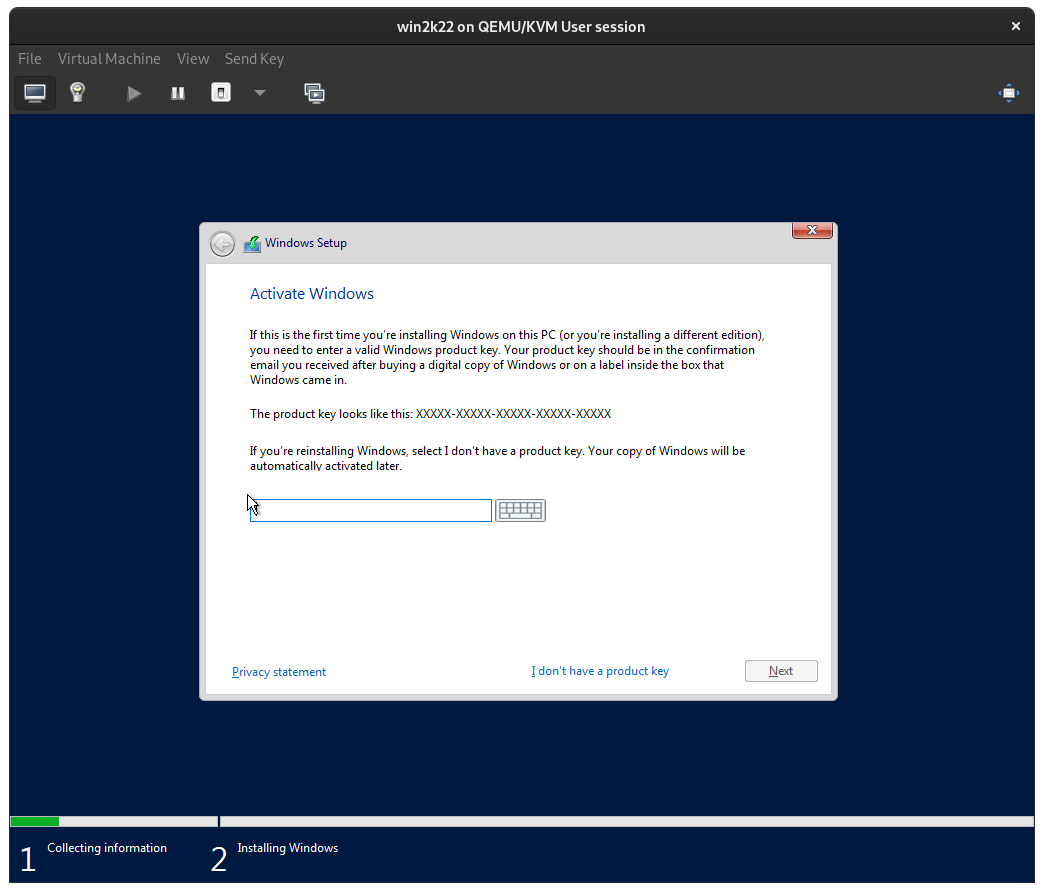 Trying Windows Server 2022 Insider Preview on openSUSE Tumbleweed