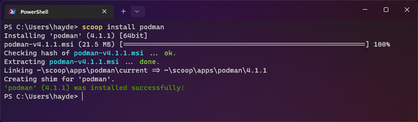 Building custom WSL distro images with Podman